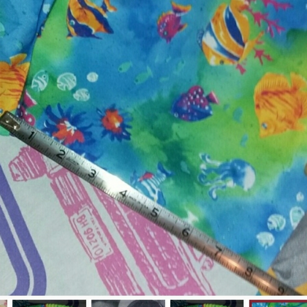 80s Sanibel Sea Fish All Over Vintage Shorts - Gem